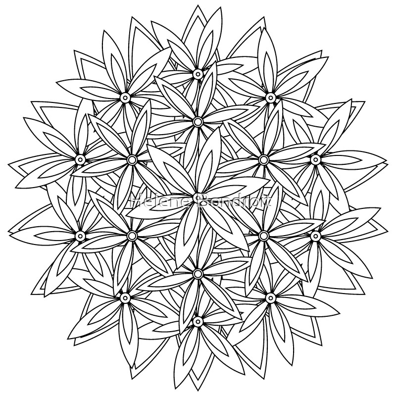 "A flower bundle to color" by Helene Bondroit | Redbubble