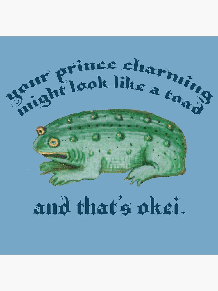 "Medieval Art Toad inspirational quote" Sticker by piliguti | Redbubble