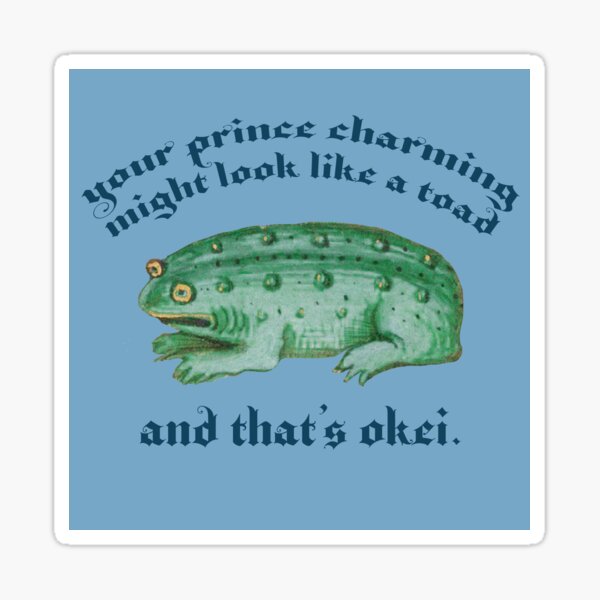 "Medieval Art Toad inspirational quote" Sticker by piliguti | Redbubble