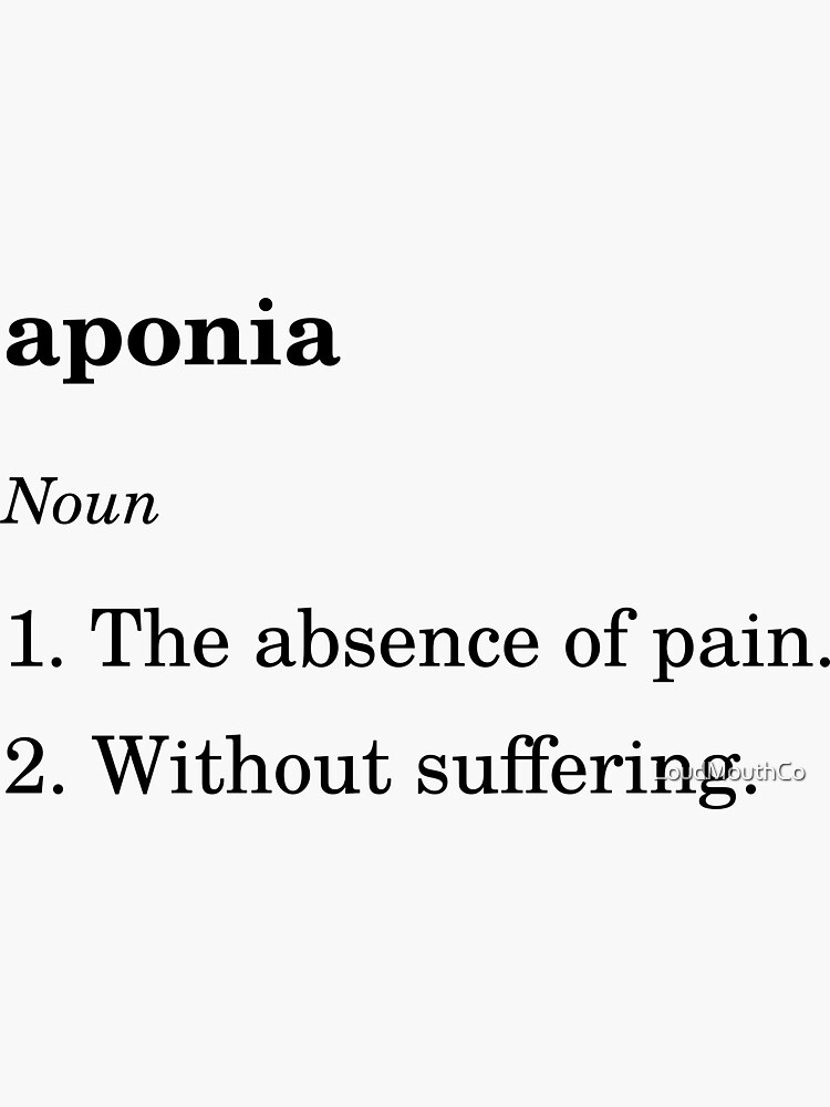 "Aponia Definition (Black Text) | LoudMouthCo" Sticker by LoudMouthCo ...