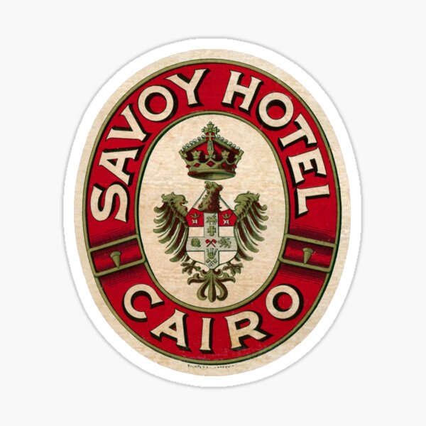 "Egypt - Cairo - Savoy - Vintage luggage Label" Sticker for Sale by ...