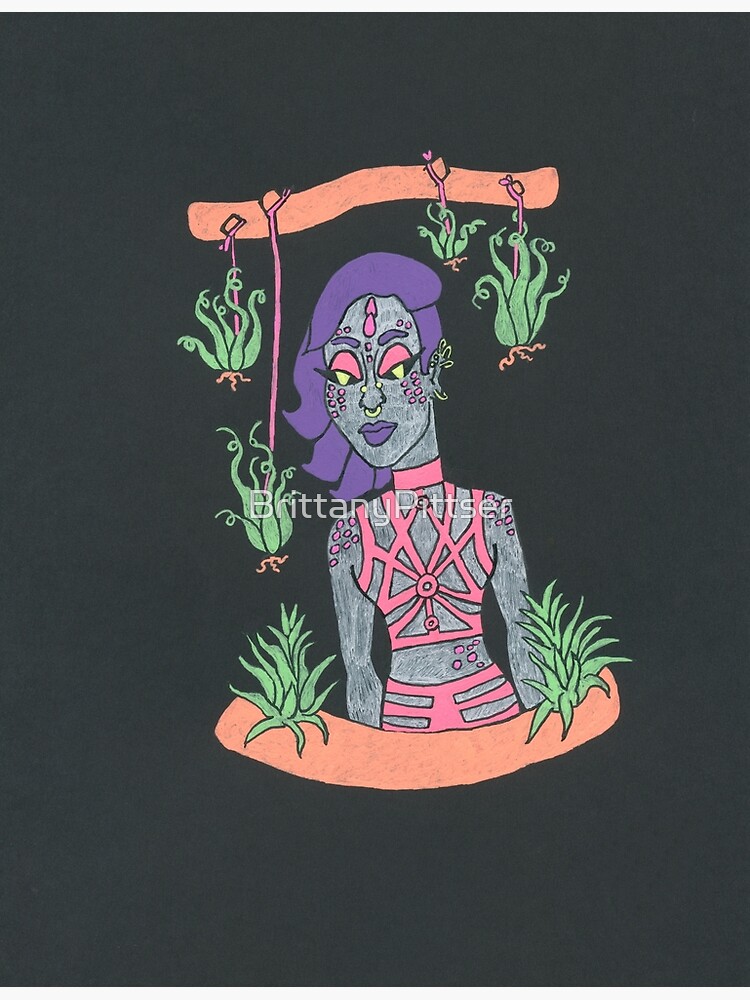 "Lizard Girl - Libra Zodiac Mythology - Alien Rave Girl" Poster by ...