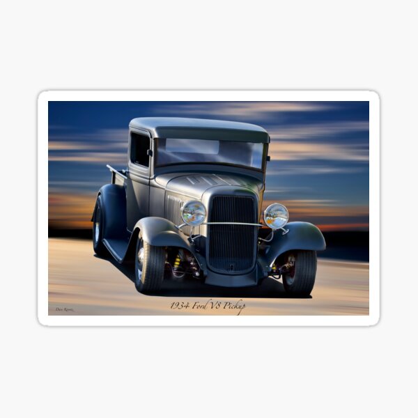 "1934 Ford V8 Pickup" Sticker for Sale by DaveKoontz | Redbubble