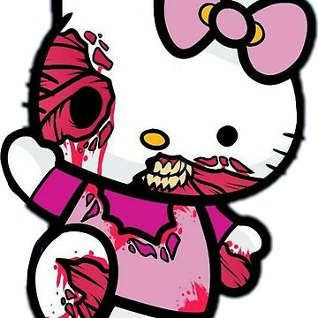 "zombie kitty" Sticker for Sale by KA-19-HA-1373 | Redbubble