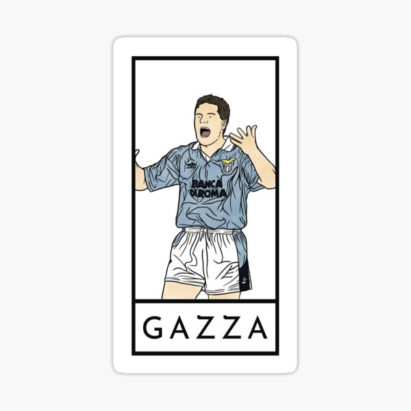 "Gazza Lazio" Sticker for Sale by IllustratingOwl | Redbubble