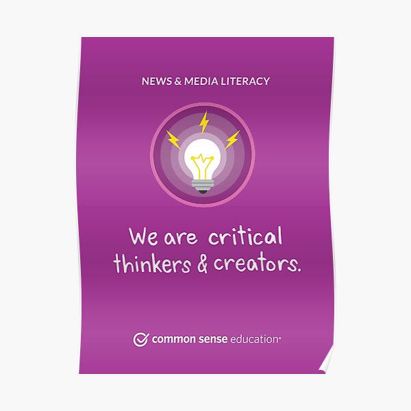 "News & Media Literacy" Poster for Sale by CommonSenseEd | Redbubble