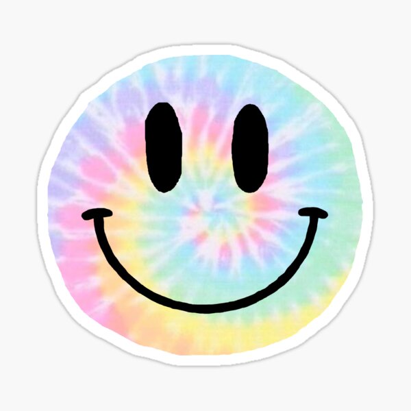 "Happy Face Tie Dye Smiley" Sticker for Sale by BoldNFresh | Redbubble