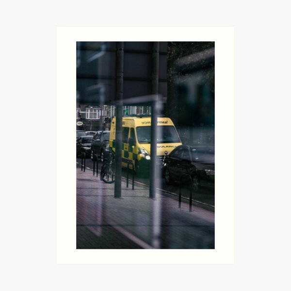"NHS Ambulance in a Reflection " Art Print by imaginevisuals | Redbubble