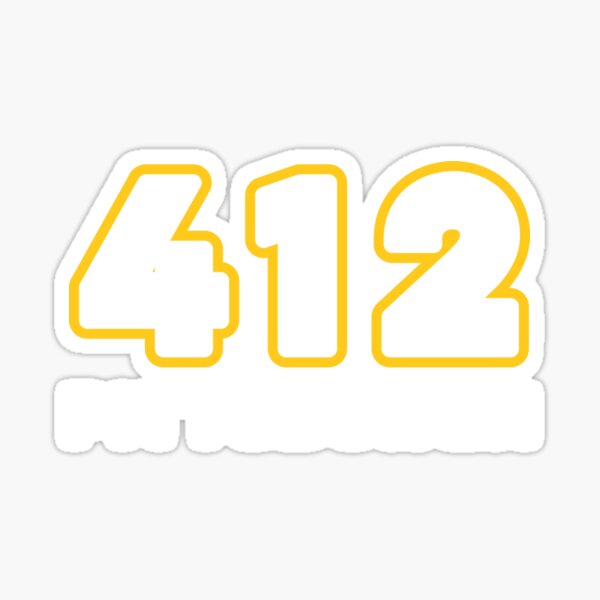 "Pittsburgh 412 Area Code Steel City Love The Burgh" Sticker by markz66 ...