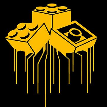 "Brick Bleed Yellow" Sticker for Sale by Christopher Rapczynski | Redbubble