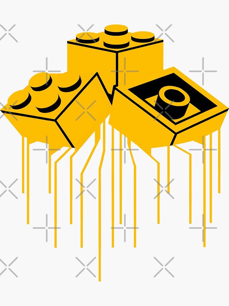 "Brick Bleed Yellow" Sticker for Sale by Christopher Rapczynski | Redbubble