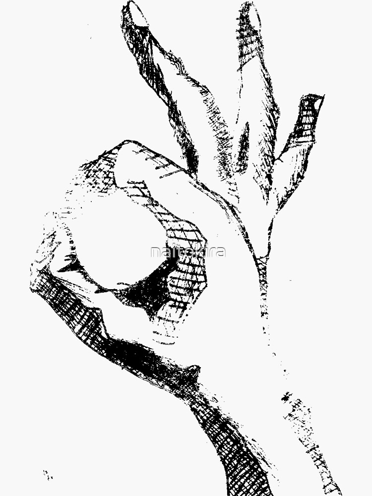 "OK Hand Sign" Sticker by naitokira | Redbubble