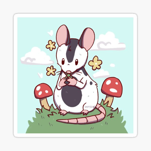 "Mushroom Rat" Sticker by berryiced | Redbubble