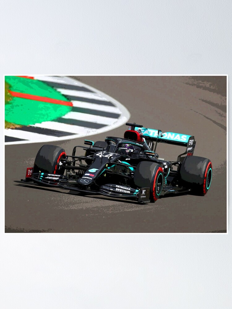 Póster «Lewis Hamilton compitiendo en Silverstone durante el 70 ...