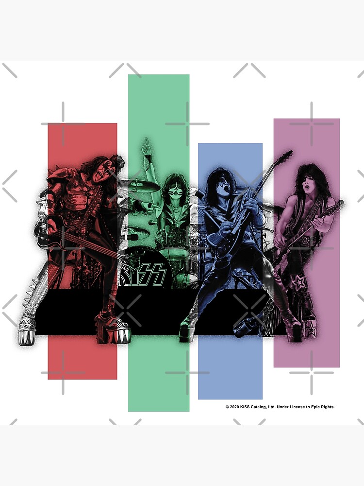 Kiss Band Playing Fan Art Minimal Vector Style Canvas Print By Art Fox Redbubble