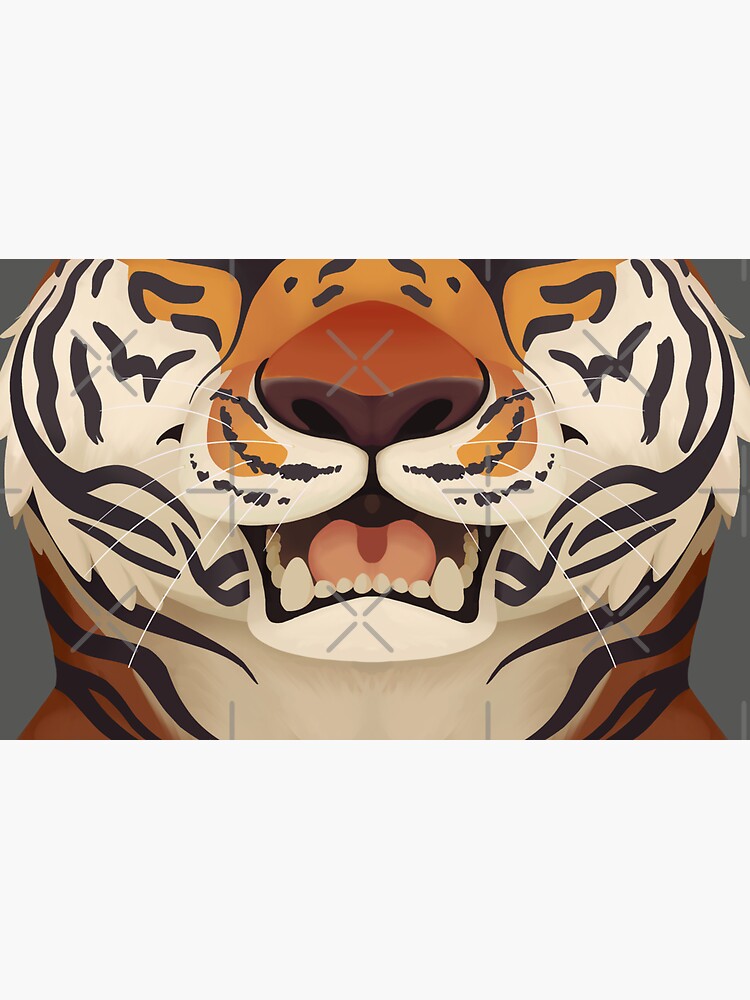 "tiger maw " Sticker for Sale by Midsea | Redbubble