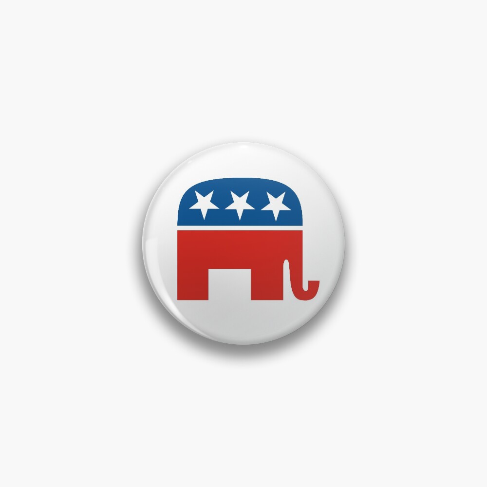 "Republican Party symbol" Pin for Sale by tony4urban | Redbubble