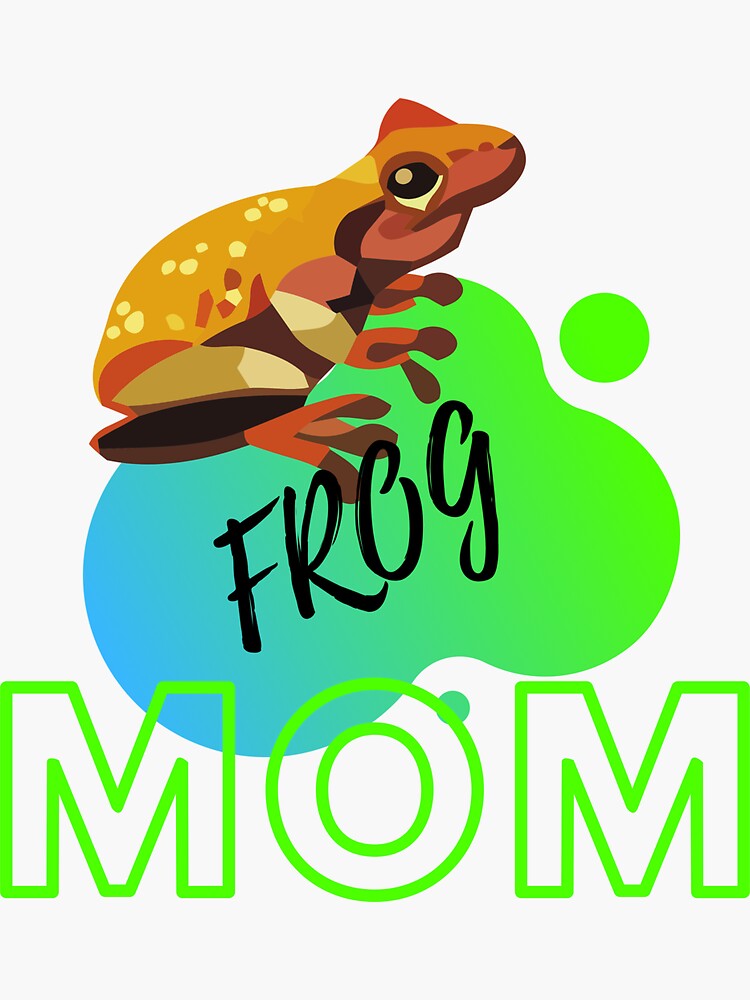 Pegatina «Mamá rana, rana mascota, herpetólogo Herpetología, regalo ...