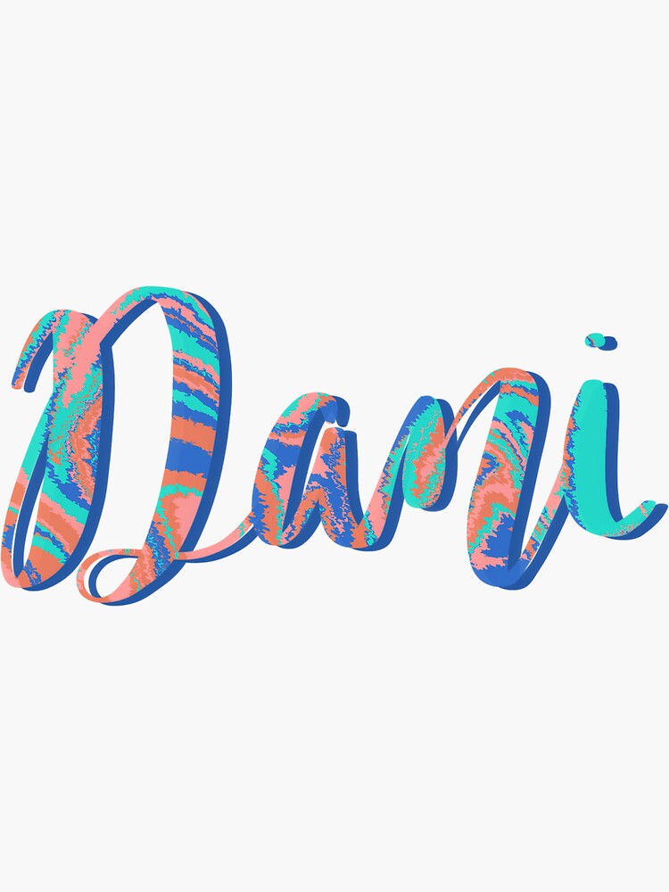 "Dani cursive" Sticker for Sale by daisywaid | Redbubble