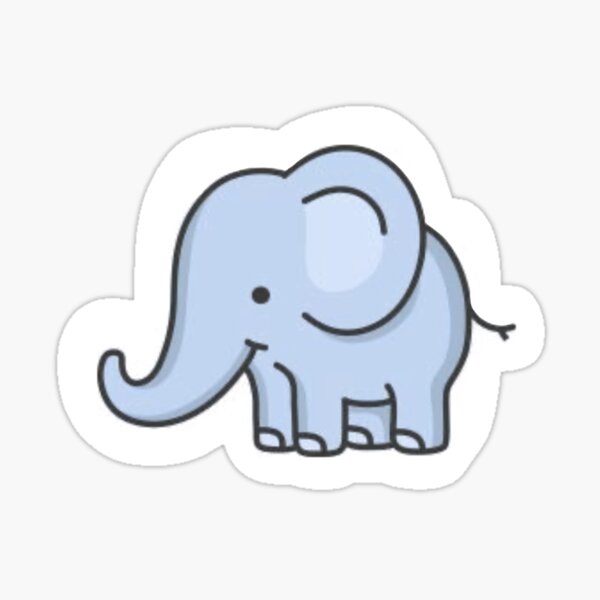 "Cute Elephant " Sticker for Sale by stickerlover107 | Redbubble