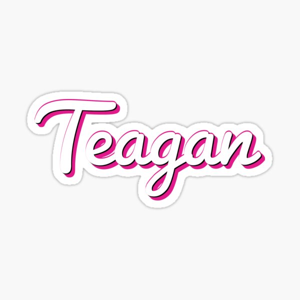 "Teagan" Sticker for Sale by 1PointlessPeach | Redbubble