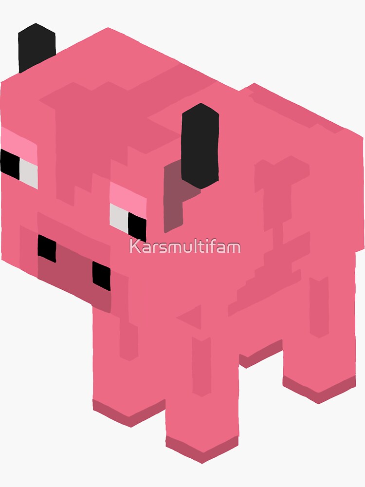 "Strawberry Cow Minecraft" Sticker for Sale by Karsmultifam | Redbubble