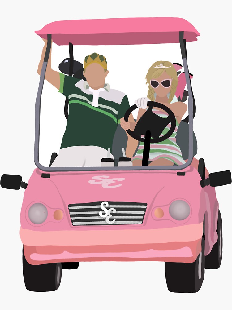 "Sharpay's Golf Cart " Sticker by mkhewitt | Redbubble
