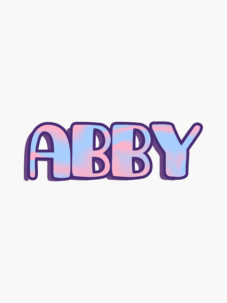 "abby name design" Sticker by sunny-day-art | Redbubble