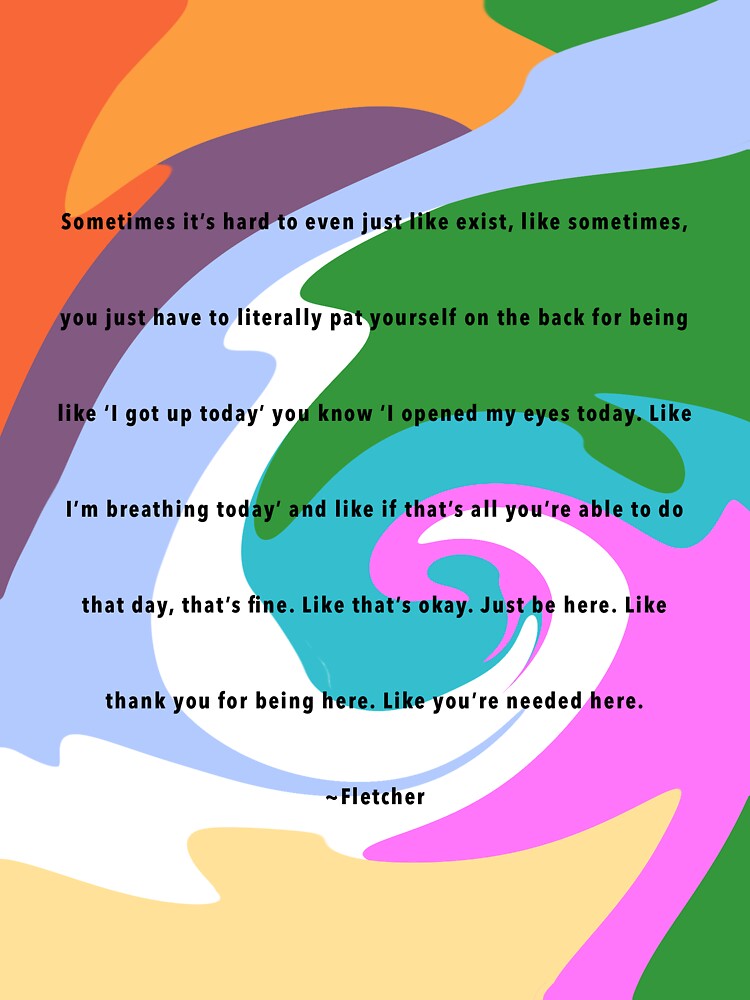 "Fletcher Quote " Sticker by avaller1124 | Redbubble