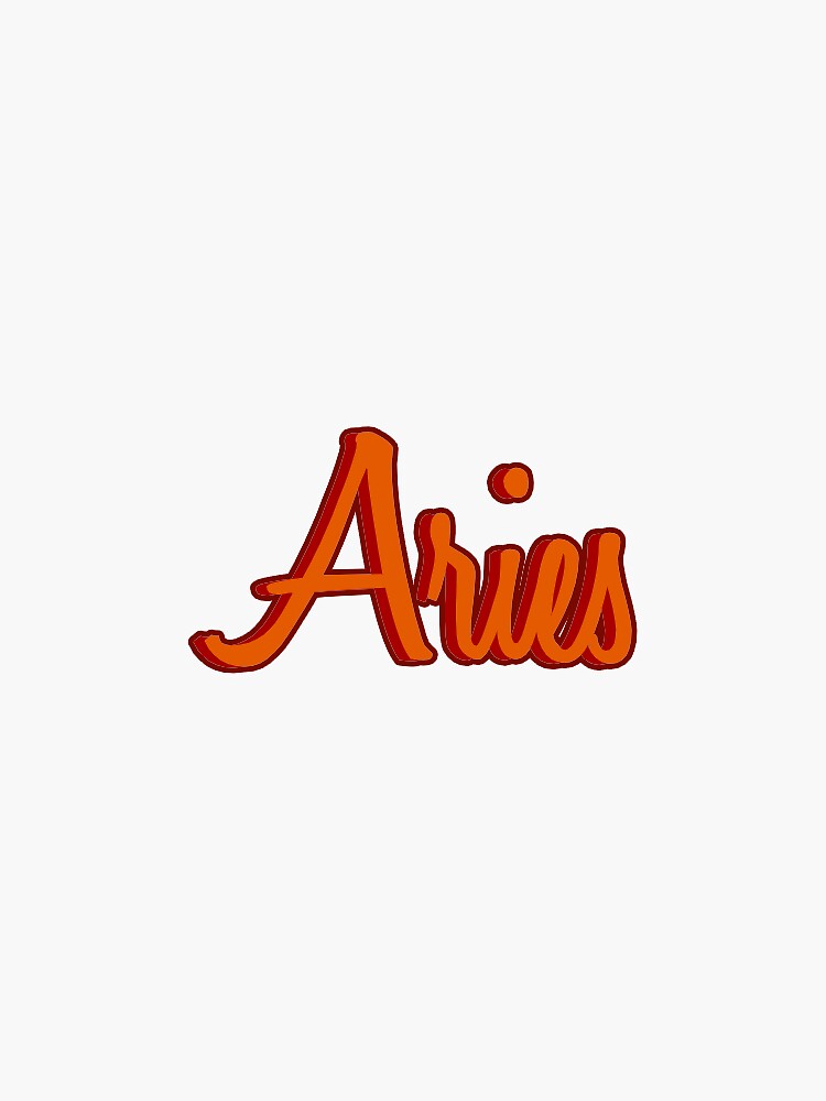 "Aries Sticker" Sticker for Sale by Dhuffer | Redbubble