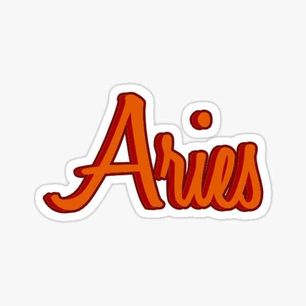 "Aries Sticker" Sticker for Sale by Dhuffer | Redbubble