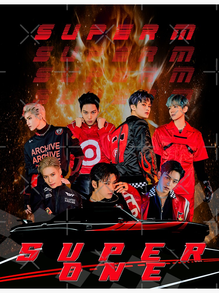"SUPERM SUPER ONE T-SHIRT STICKERS FUTURISTIC MARK BAEKHYUN KAI TAEYONG ...