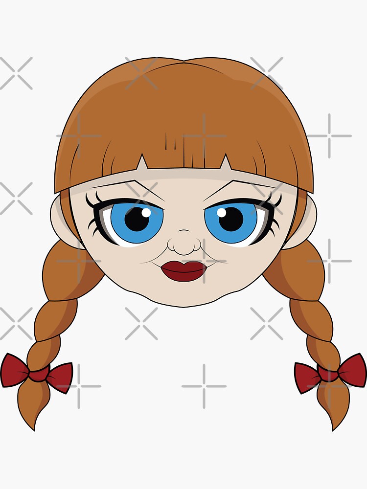 "Scary Annabelle doll" Sticker for Sale by AGStore | Redbubble
