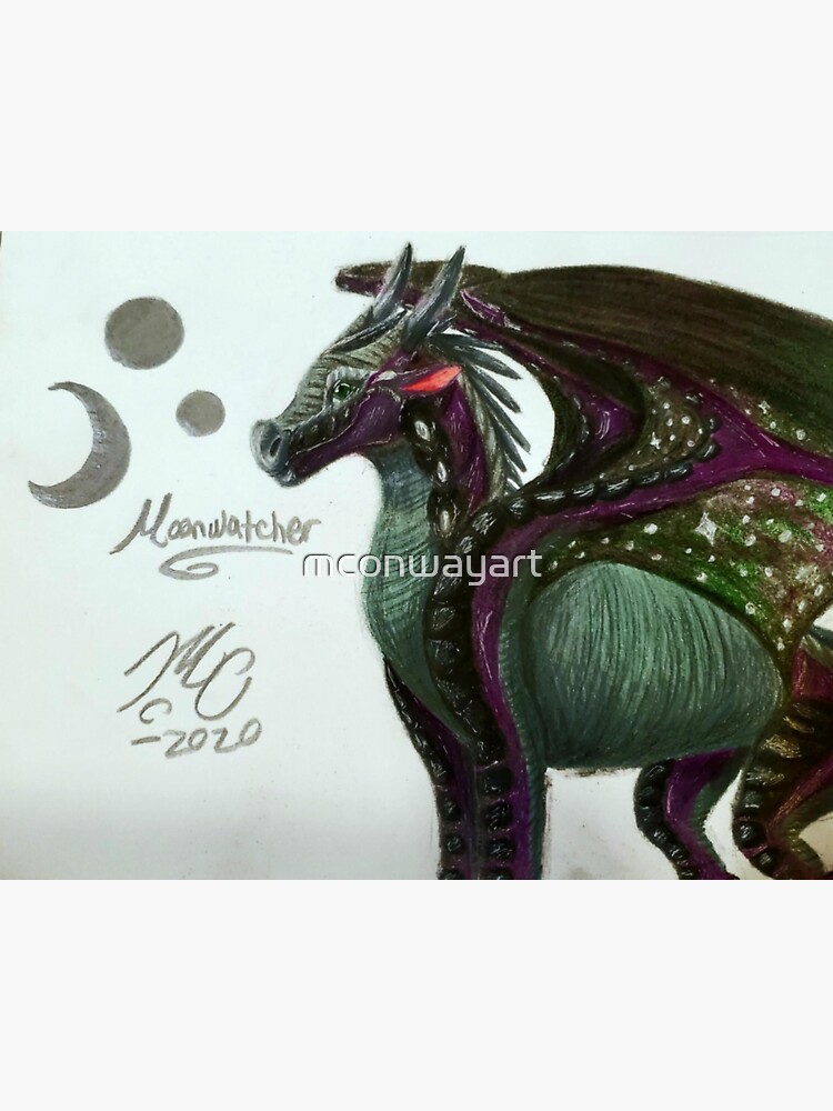 "Moonwatcher" Sticker for Sale by mconwayart | Redbubble