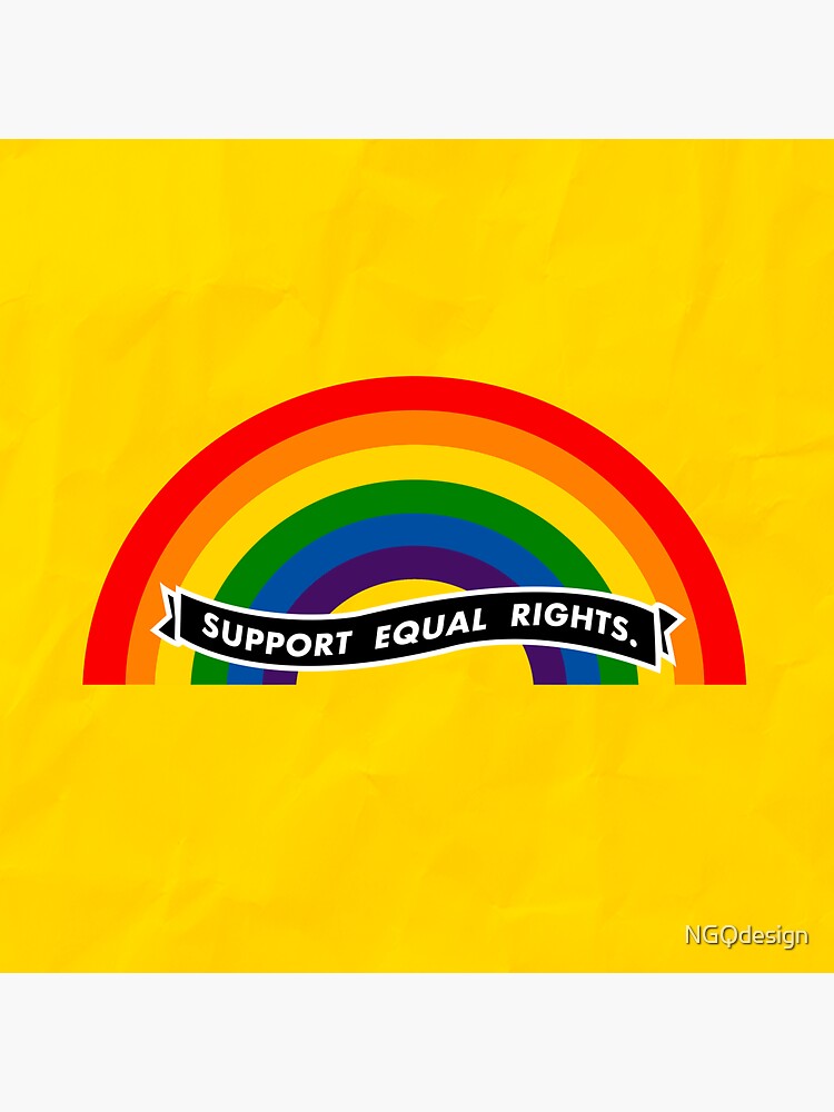 "equal rights rainbow" Sticker by NGQdesign | Redbubble