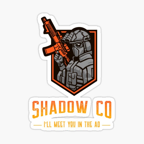 "Shadow Co- Meet you in AO" Sticker by Firefamily | Redbubble