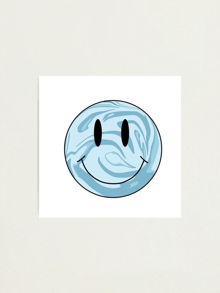 "Teal Marbeled Smiley face" Photographic Print for Sale by colleenm2 ...