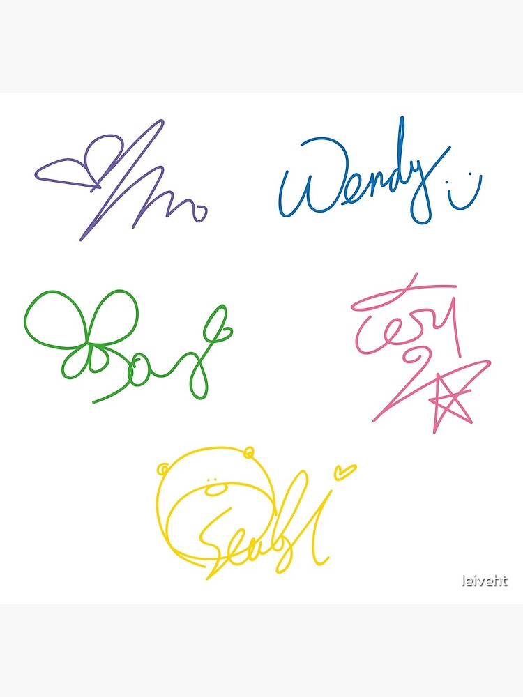 "Red Velvet Signatures Stickers (color ver.)" Poster by leiveht | Redbubble
