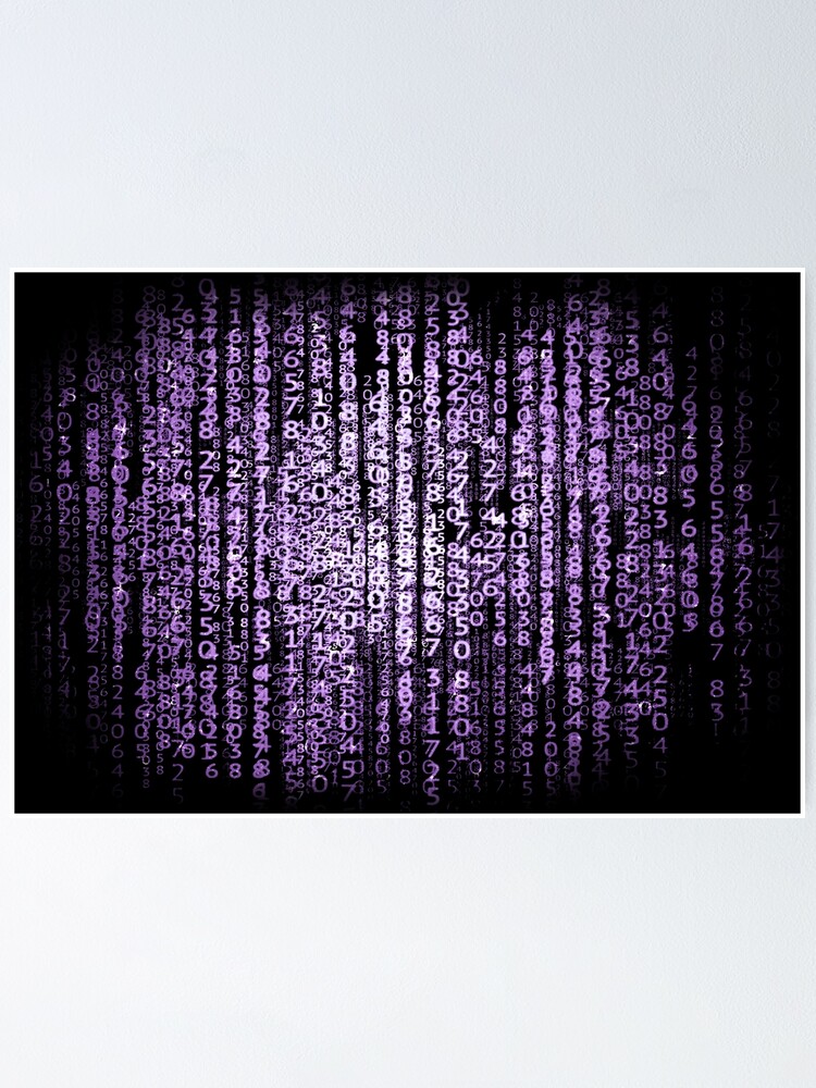 "Matrix Code Purple Cyber Security Geek" Poster by Jolly-Yosei | Redbubble