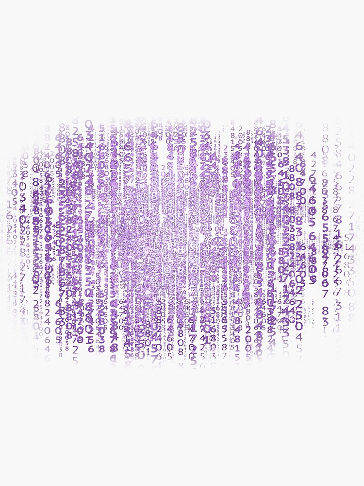 "Matrix Code Purple Cyber Security Geek" Sticker by Jolly-Yosei | Redbubble