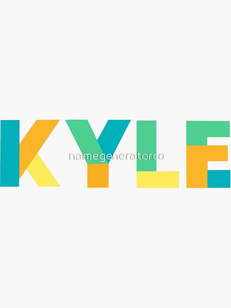 "KYLE" Sticker by namegeneratorco | Redbubble