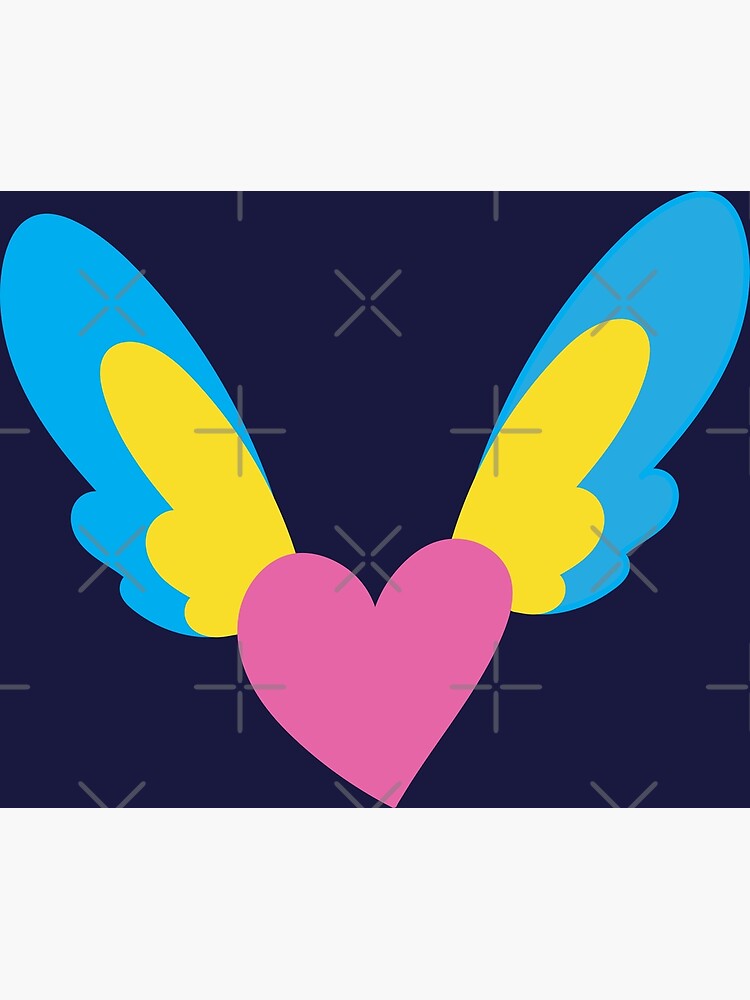 "Pan love heart with wings" Poster by AudreySky | Redbubble