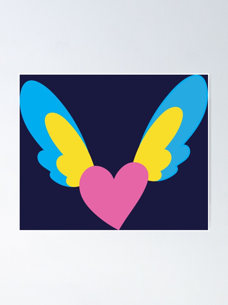 "Pan love heart with wings" Poster by AudreySky | Redbubble