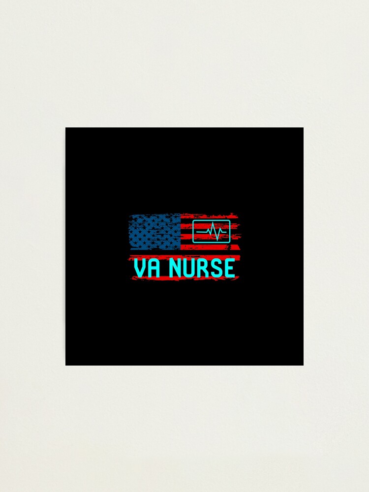 "VA Nurse American Flag Nursing Appreciation" Photographic Print by ...