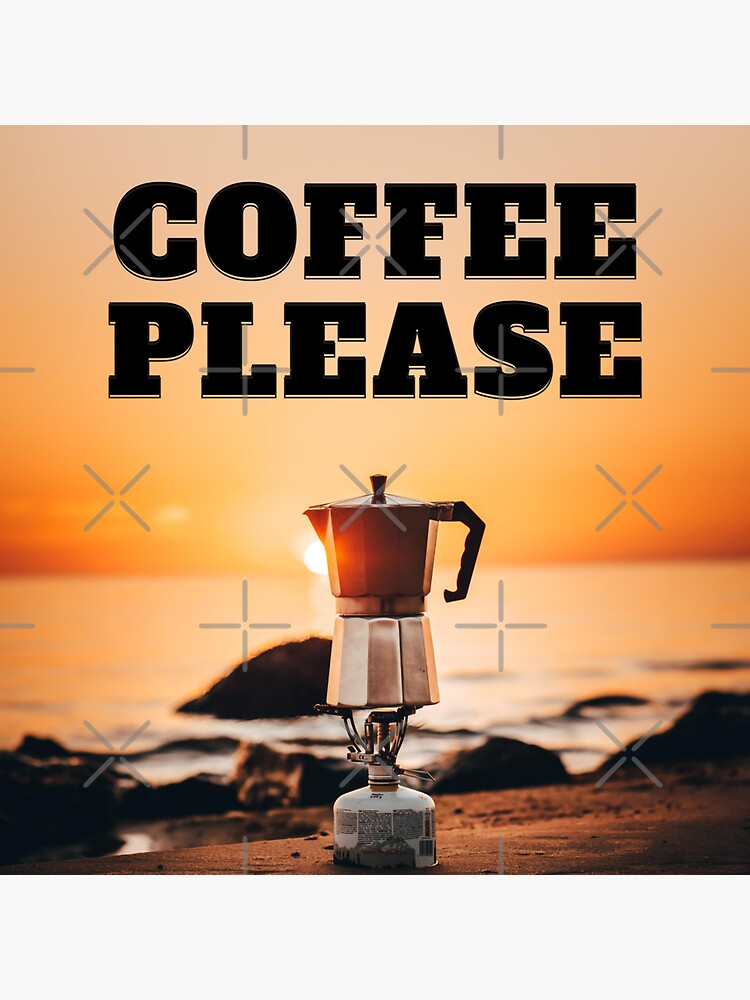 "COFFEE PLEASE - Coffee fixes everything" Sticker for Sale by JasKei ...