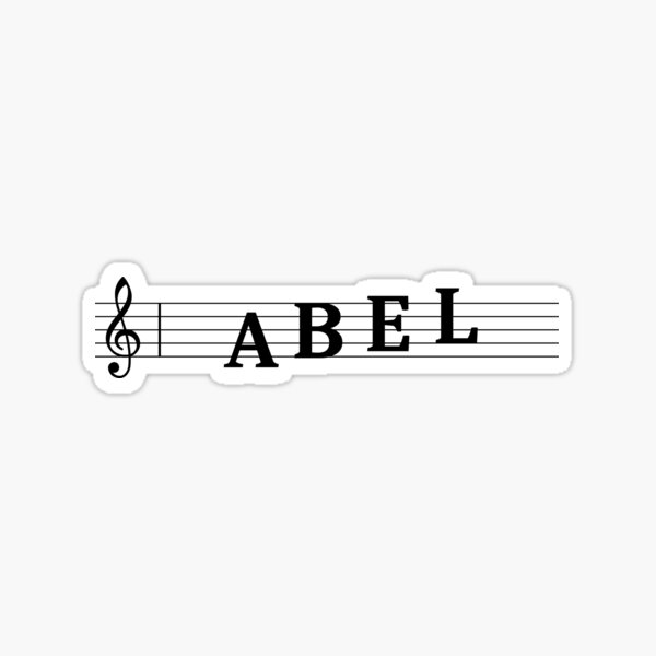 "Name Abel" Sticker by gulden | Redbubble
