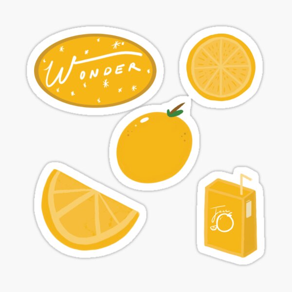 "Orange Aesthetic Pack" Sticker for Sale by kiestak | Redbubble