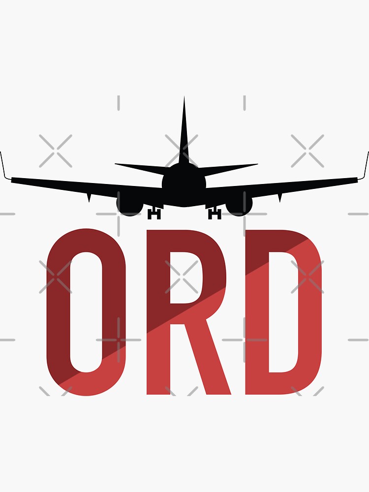 "Chicago O'Hare International Airport-ORD" Sticker for Sale by ...