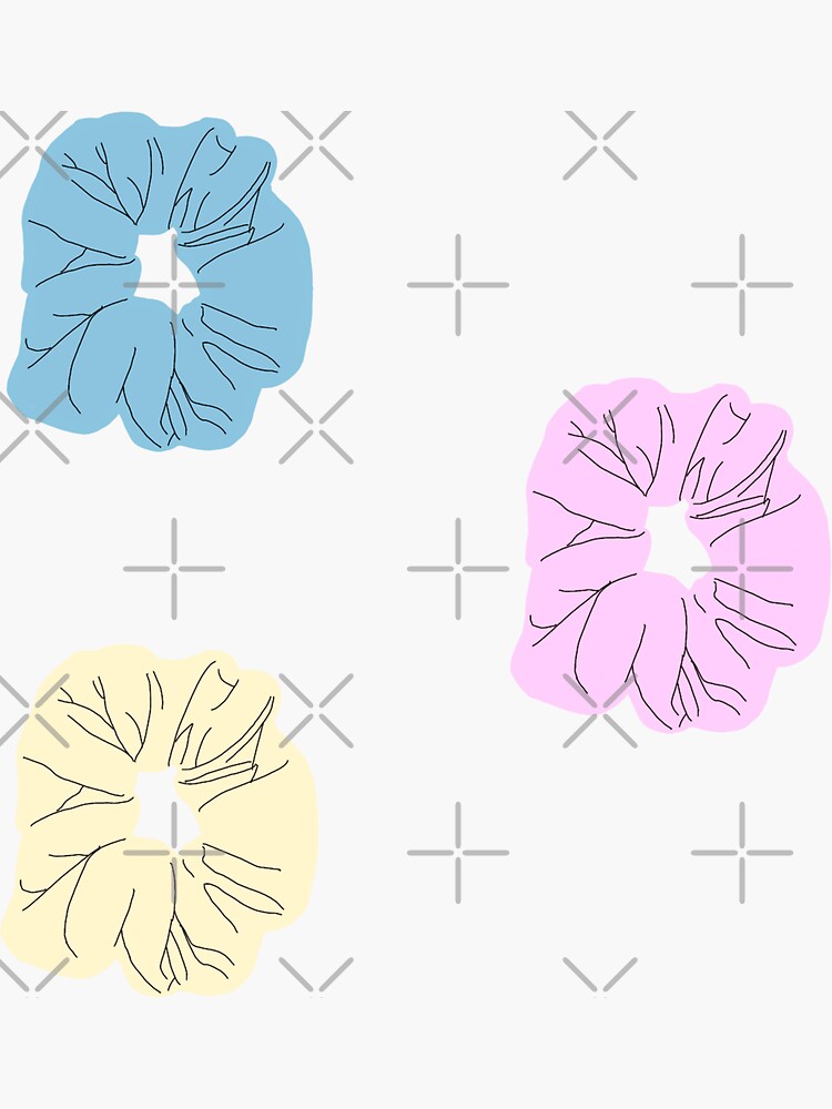 "Scrunchie sticker pack" Sticker for Sale by itsxaud | Redbubble