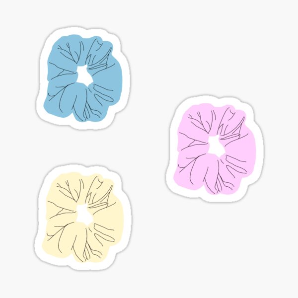 "Scrunchie sticker pack" Sticker for Sale by itsxaud | Redbubble